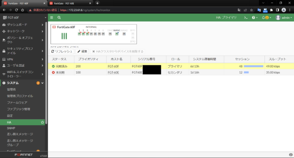 【禁断の異機種間HA】FortiGate-60F/60EでHAを組んでみた！ | セキュリティ専門企業発、ネットワーク・ログ監視の技術情報 ...
